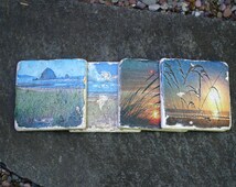 Unique beach coasters related items | Etsy