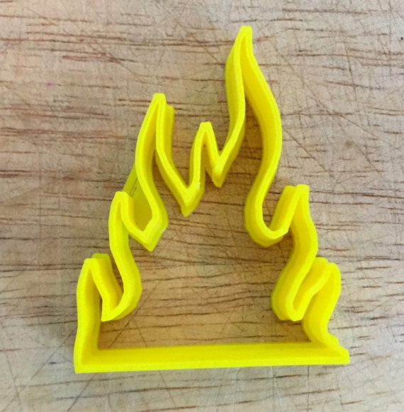 Flame cookie and fondant cutter