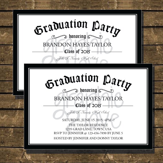 Graduation Party Invitations 4x6