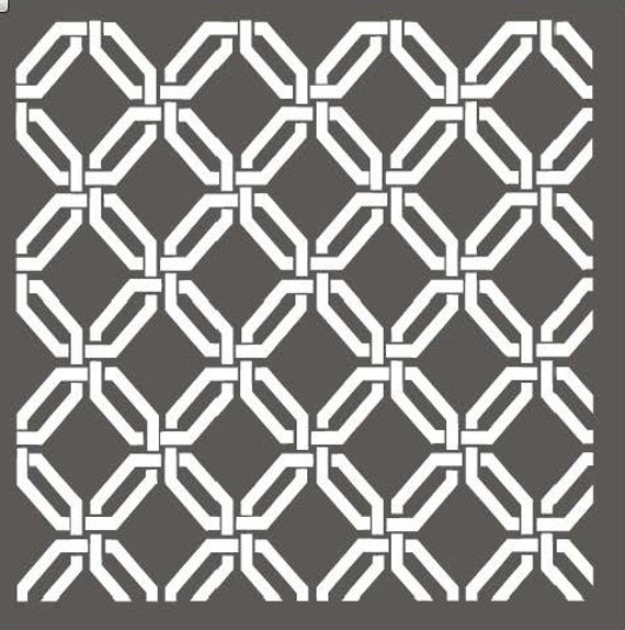Octagon Lattice Stencil 12x12 by HouseofDavis on Etsy