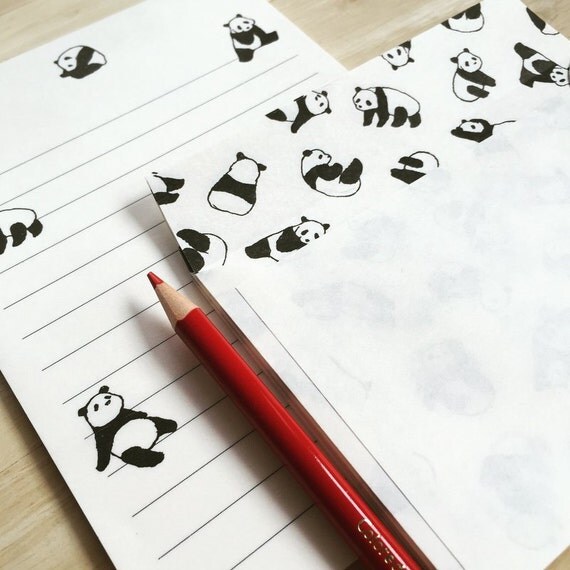 Panda Letter writing set set writing Notes set by SOUSOUTOKYO