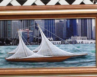 Sailboat string art | Etsy