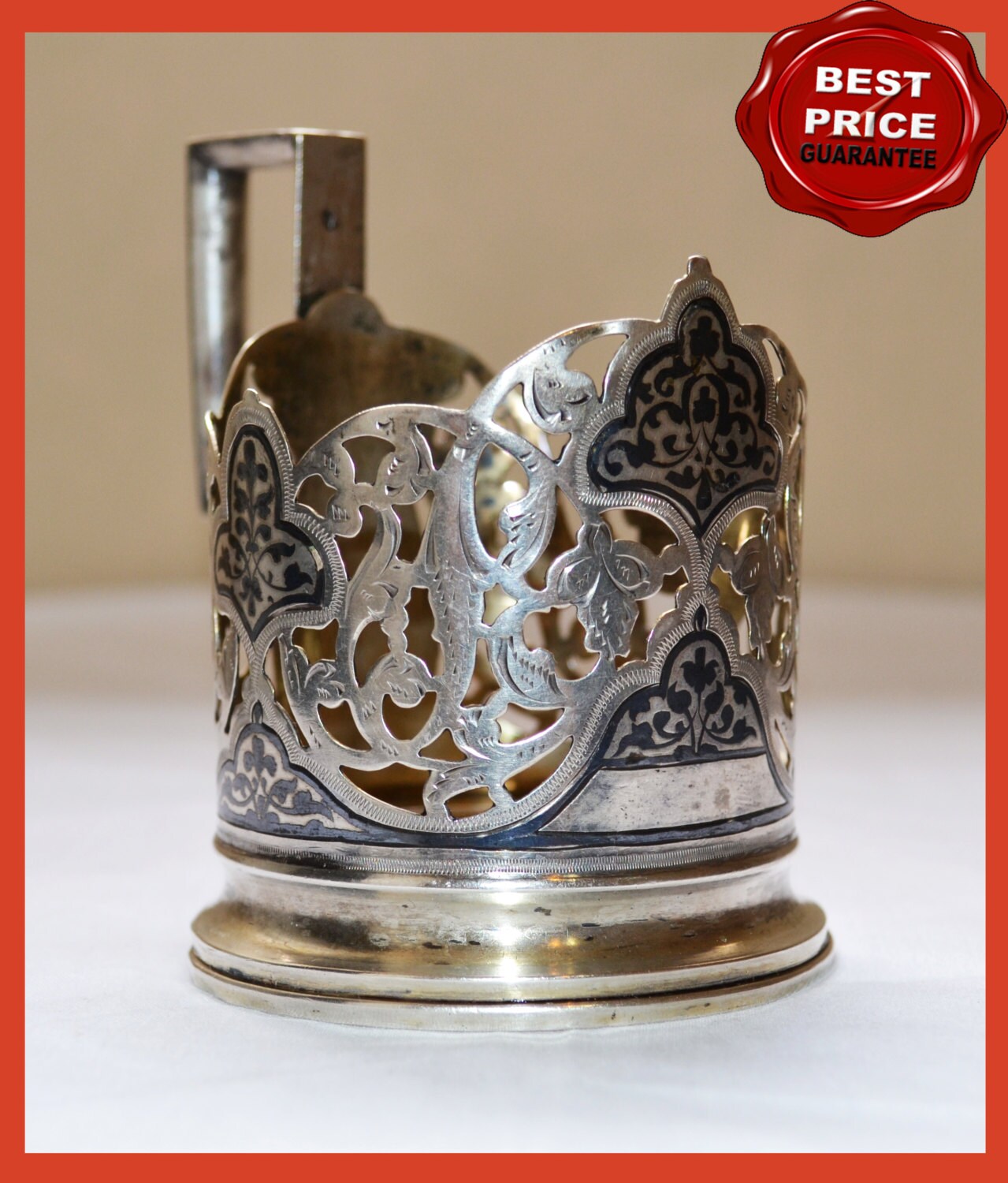 Russian Silver Tea Glass Holders Podstakannik By Handycrafti