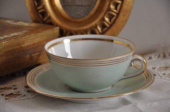 Vintage French Tea Cup Large Cafe au Lait Bol Antique