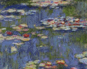 Monet cross stitch | Etsy