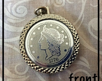 1776 coin necklace | Etsy