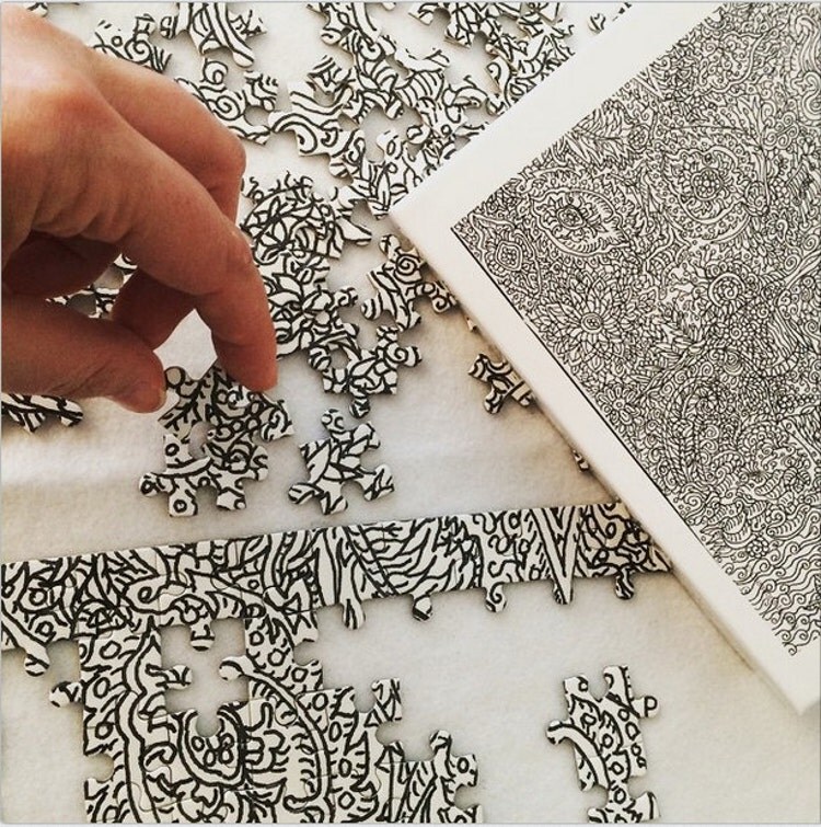 Zentangle Shell Jigsaw Puzzle from Original by CreationsByJDB