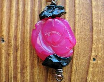 Popular items for carved rose pendant on Etsy