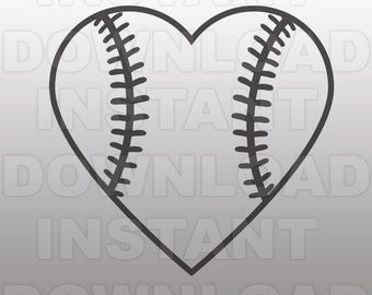 Softball Heartbeat SVG FileSoftball EKG SVG FileCut