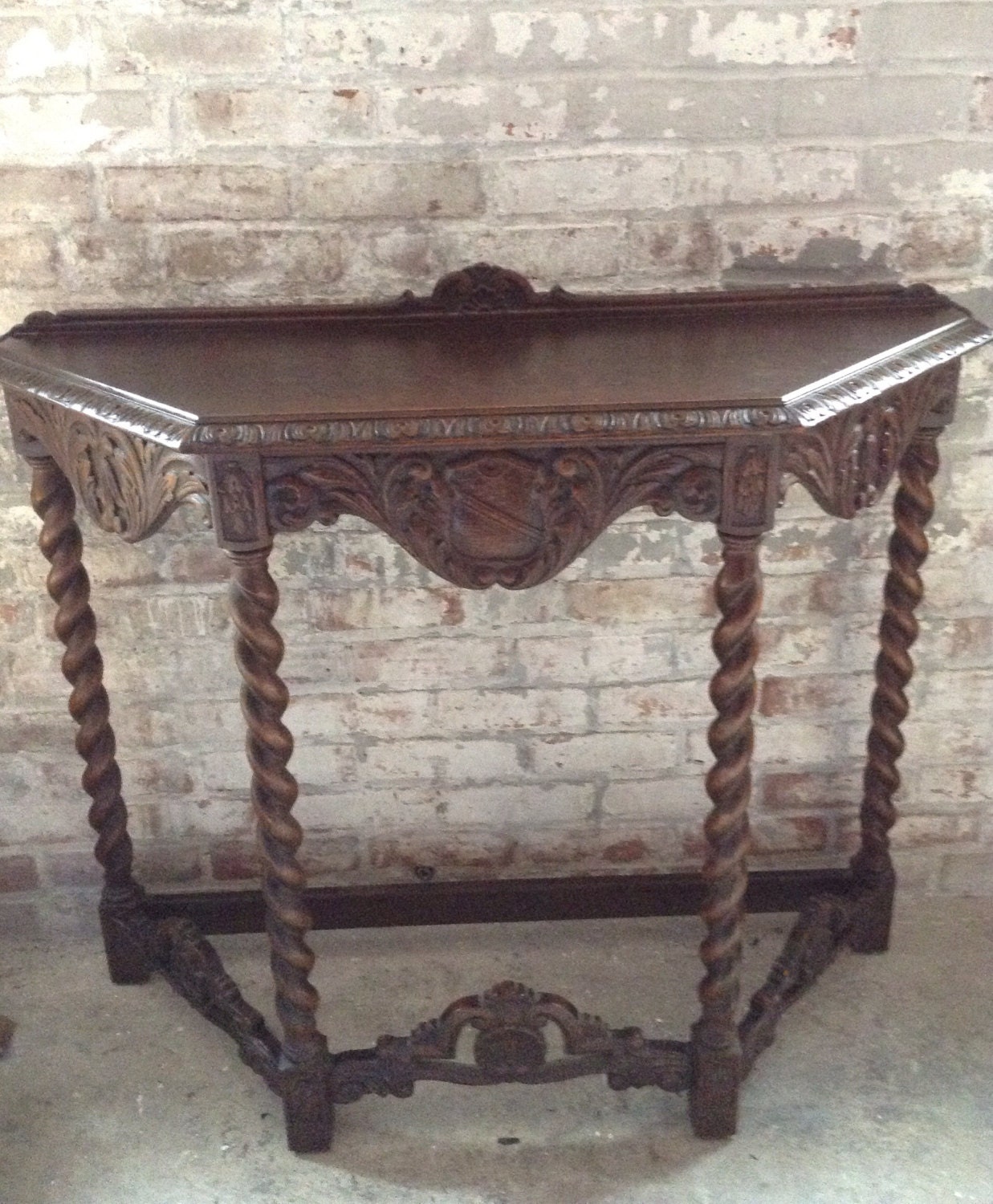 Antique Carved Console Table – Carved Side Table – Antique Console ...
