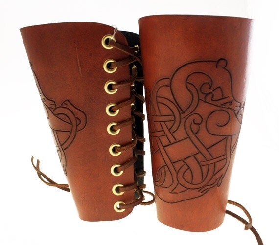 leather gauntlet viking norse leather gauntlet Celtic