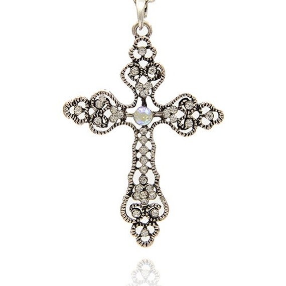 Rhinestone Cross Clear Sold Individually PND109