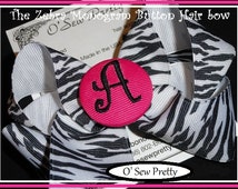 Popular items for zebra print hair bow on Etsy