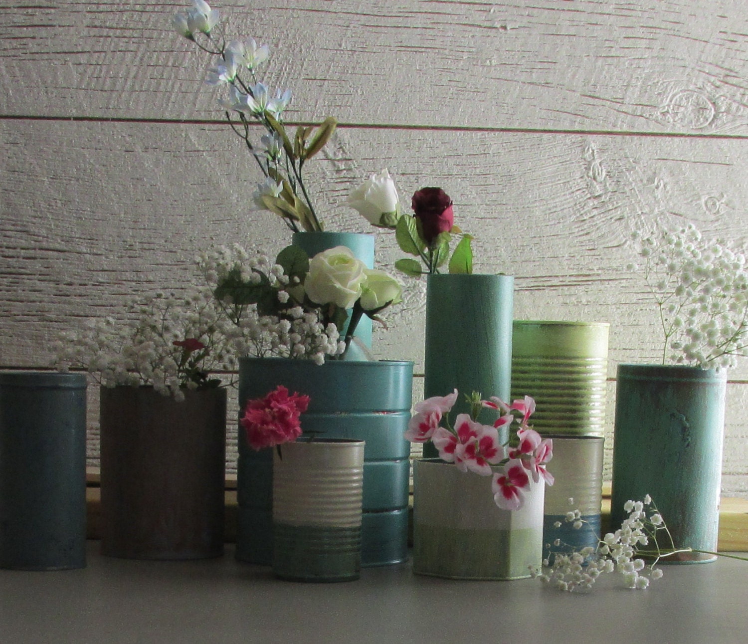 vintage – large collection of containers – metal – party decor- wedding ...