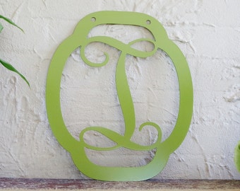 Metal Monogram Framed Initial Door Letter Sign Hanger