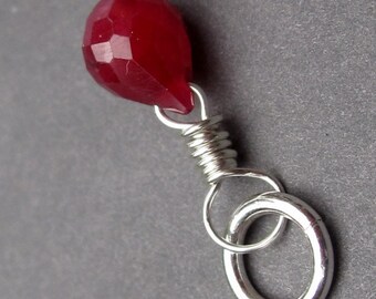 Natural ruby pendant | Etsy