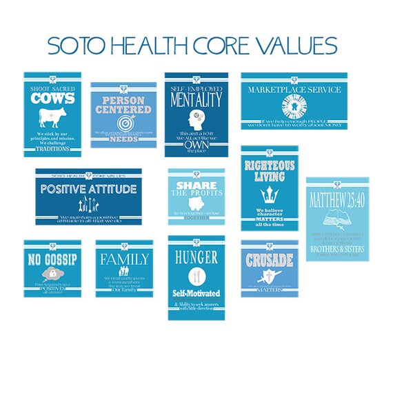 Items similar to Core Values Signs- Dave Ramsey Office Model- Bulletin ...