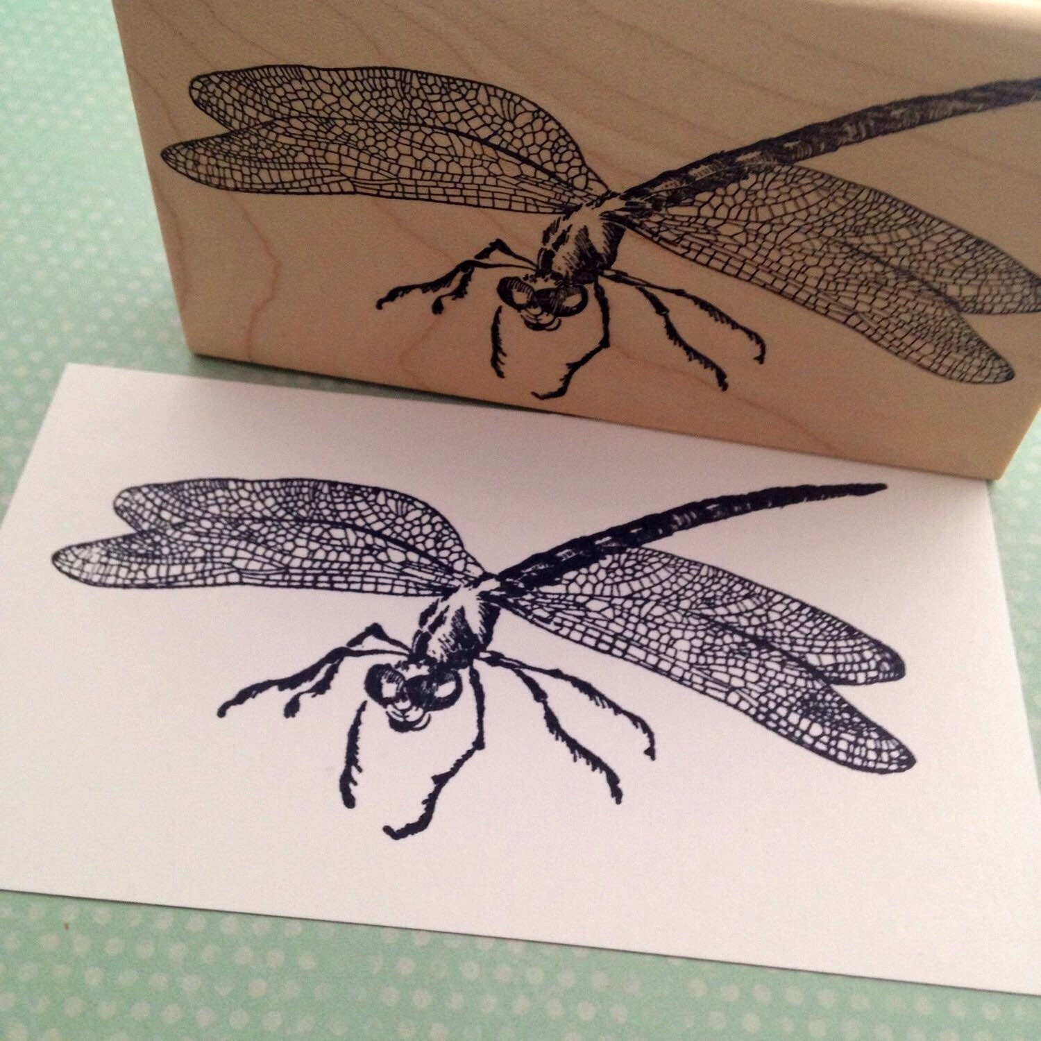 Large Dragonfly Rubber Stamp by 100 Proof Press 5823