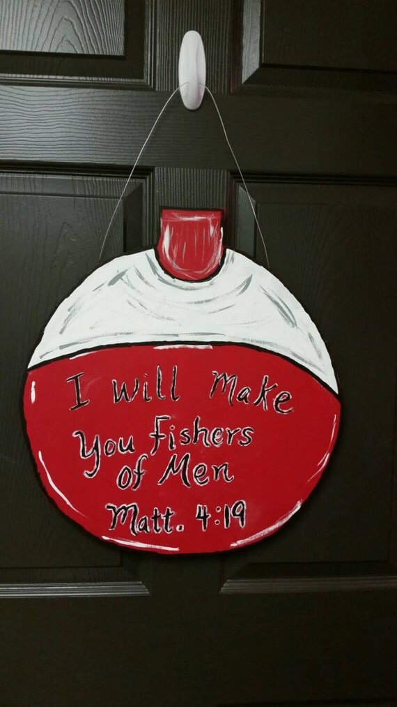 Bobber Door Hanger with Bible Verse door hanger wreath