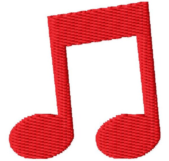Small Music Notes Embroidery Design Instant Download