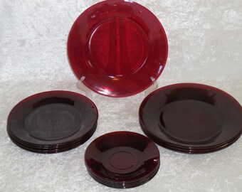 Anchor hocking ruby | Etsy