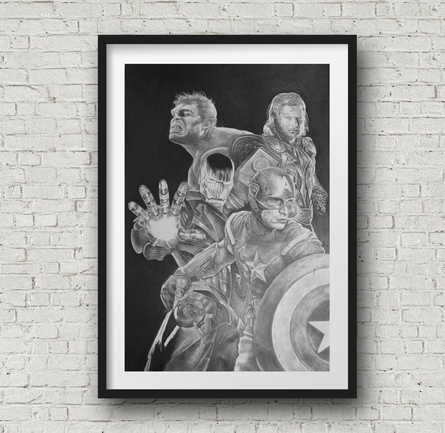 The Avengers Pencil Drawing PrintAvengers pencil by Artbypierre