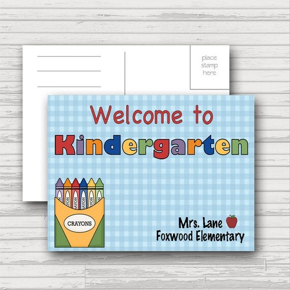 Items similar to Welcome to Kindergarten- Printable Card on Etsy