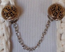 Popular items for silver sweater clips on Etsy