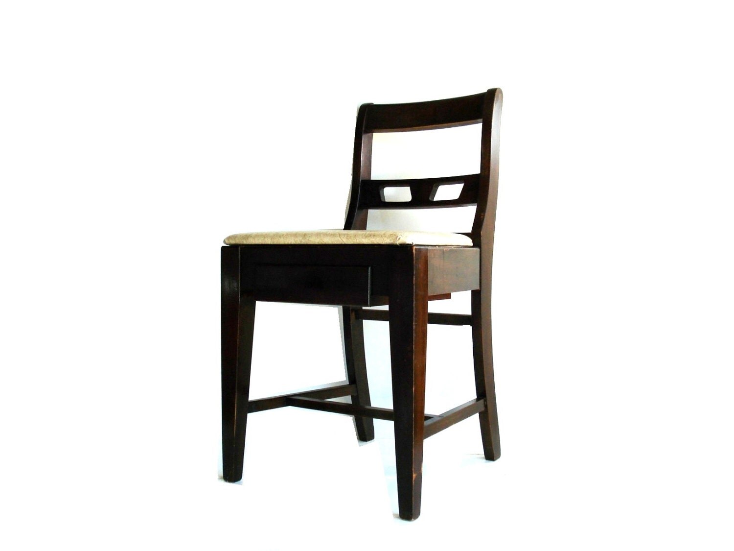 Vintage Dark Wood Small Hidden Drawer Sewing Chair – Haute Juice