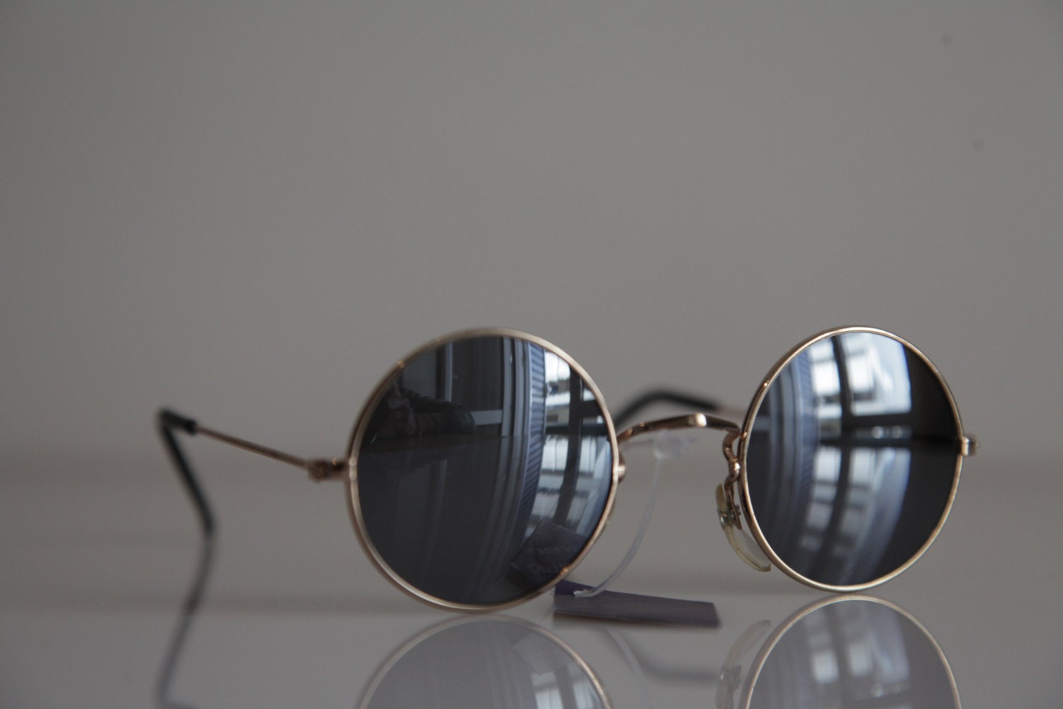 Vintage 90s Gold Frame, Mirror Round lenses. OPTICON’S. Made in Greece ...
