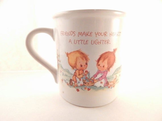 Coffee Mug Friendship GIft Ceramic Cup Vintage Hallmark