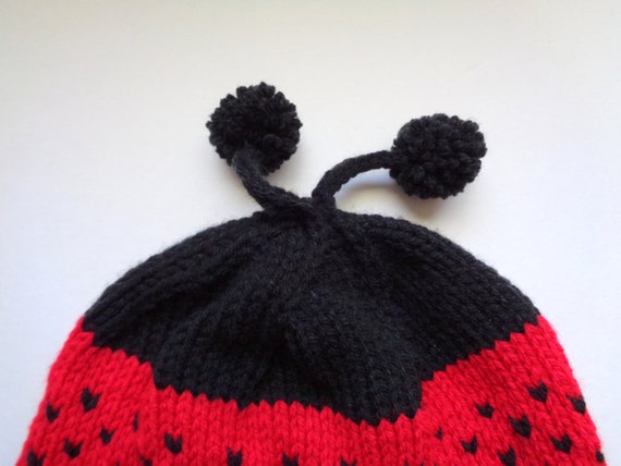 Lady Bug Hat Baby Cap Newborn Hat Baby Shower by GieseDeseiGns