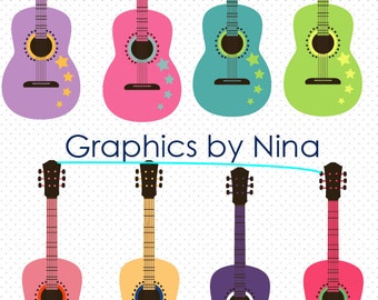 Guitar clipart | Etsy