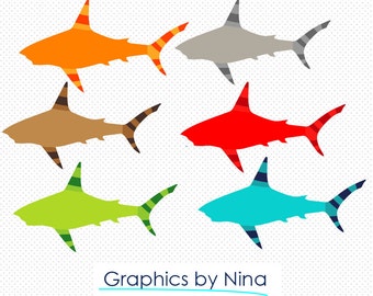 Shark clipart | Etsy