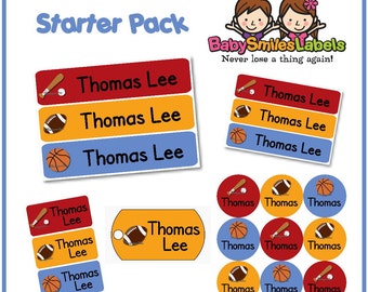 Starter Label Pack Personalized Waterproof by BabySmilesLabels