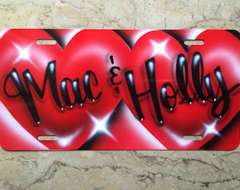 Couple license plate | Etsy