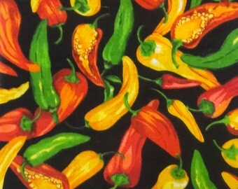 Unique chili pepper fabric related items | Etsy
