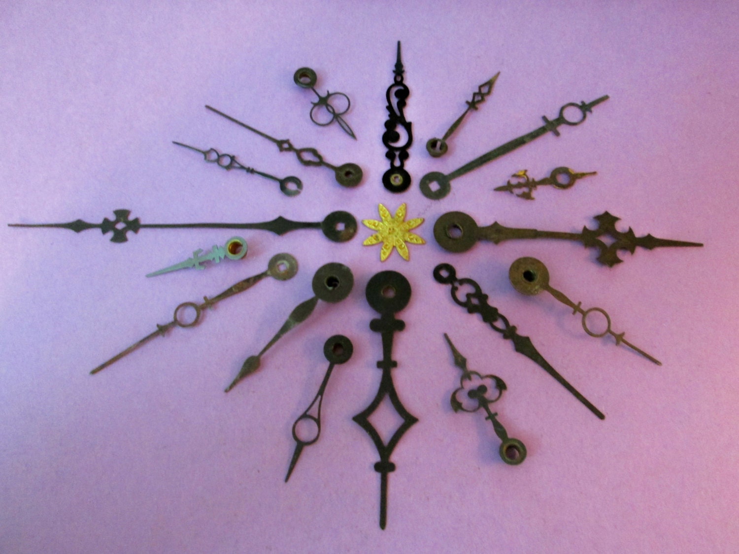17 Assorted Antique – Vintage Steel Clock Hands for Clock Projects ...