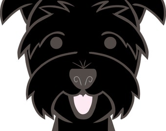 Unique yorkie silhouette related items | Etsy