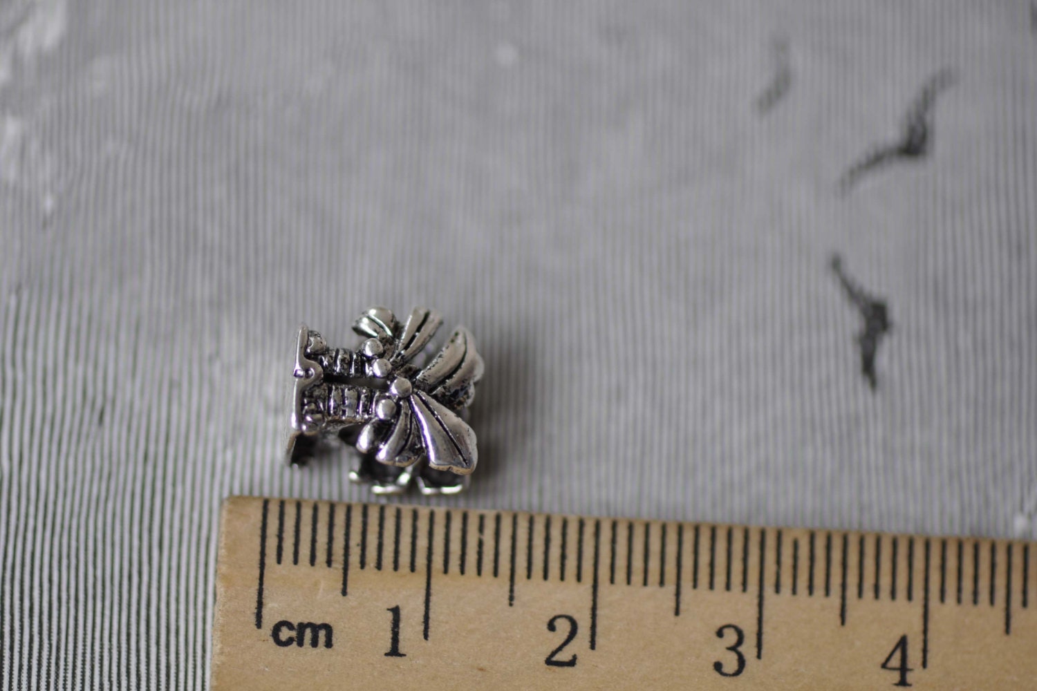 Antique Silver Coconut Palm Tree Large Hole Beads 10x12mm Set