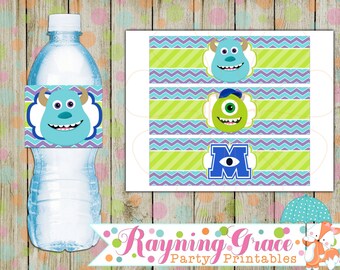 Monster inc labels | Etsy