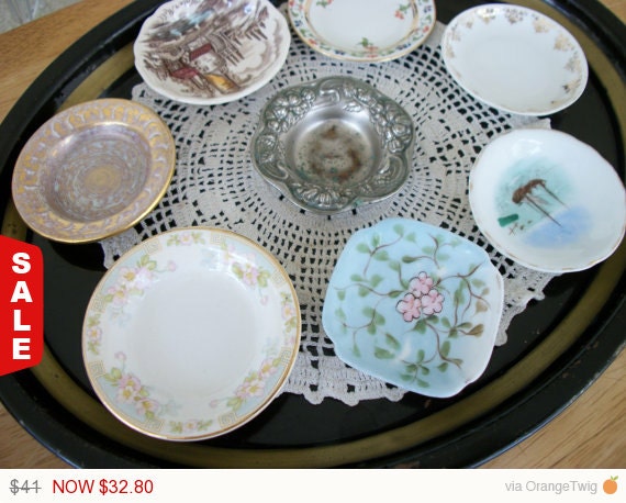 Collection of 8 Lovely Vintage and Antique Assorted Salt Dips Signed ...