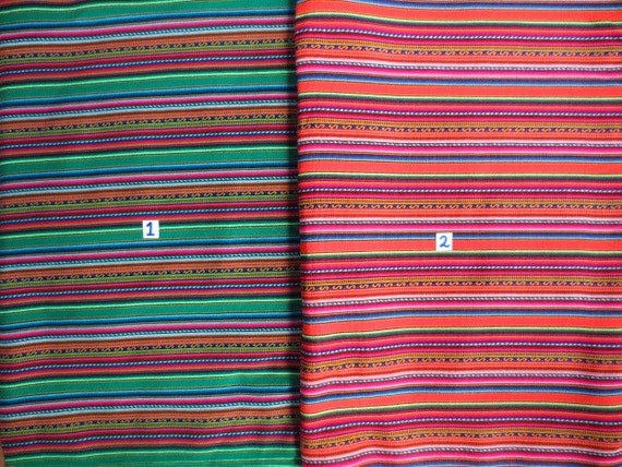 Stripy Peruvian Fabric by the metre SMALL orders by PeruPeru
