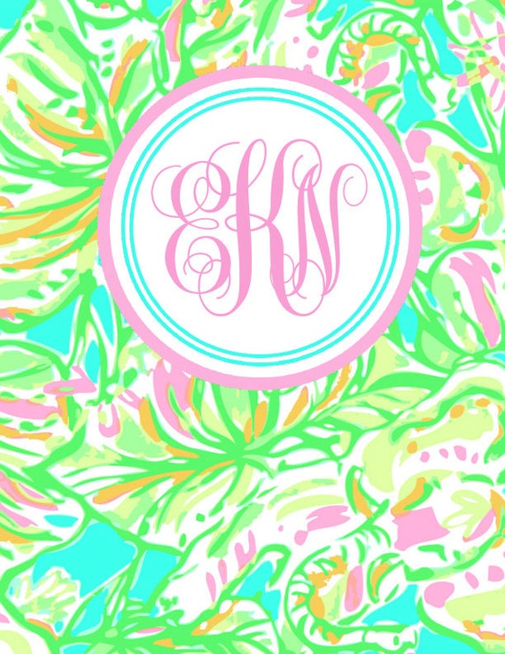Lilly Pulitzer Binder Covers Monogram