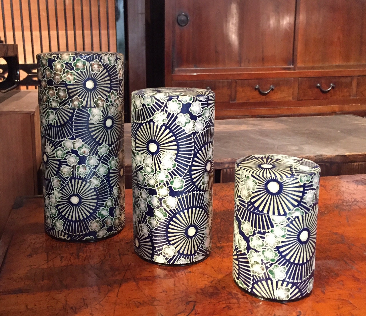 Authentic Japanese Tea Containers- Showa Era (1960s), Set of 3 – Haute ...