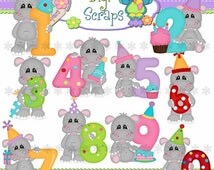 Popular items for hippo clip art on Etsy