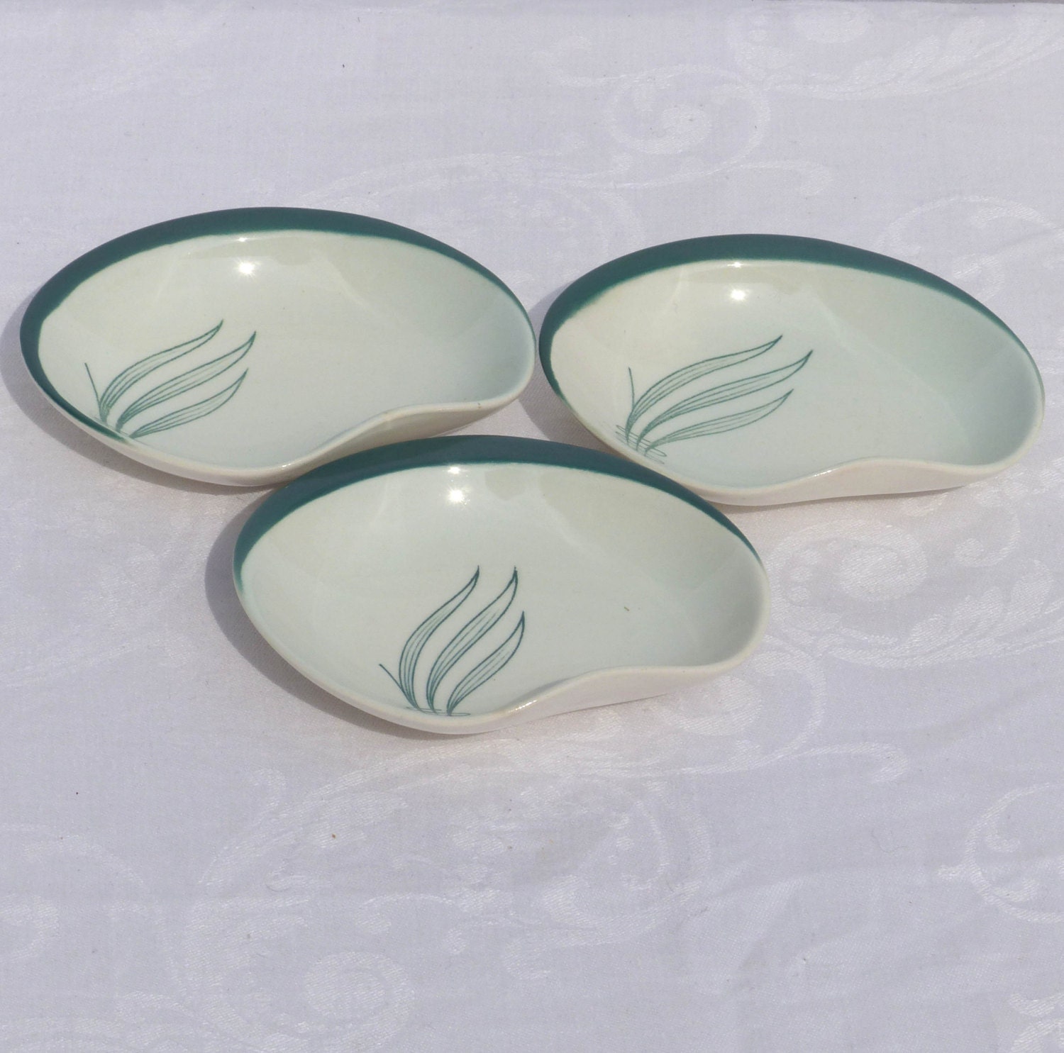 Mid Century Modern, atomic assymetric – Carltonware “Windswept” 3 small ...