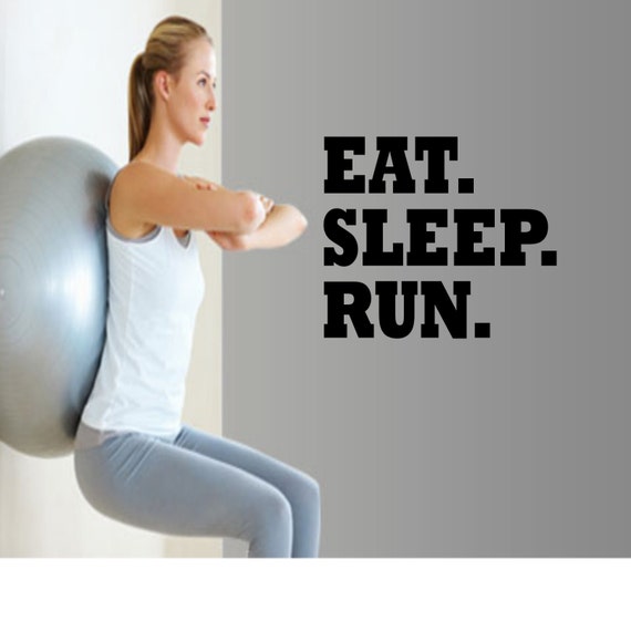Eat. Sleep. Run. Wall Decal Workout Decal by DecalsAffordable
