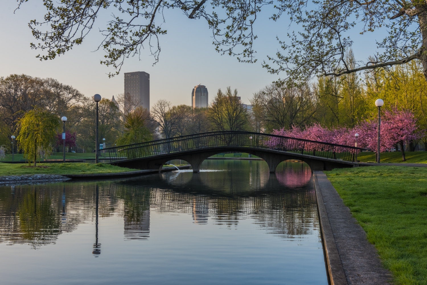 Sunrise at Allegheny Commons Park on the North Side of