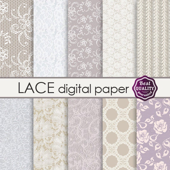 Lace digital paper LACE lace patterns for
